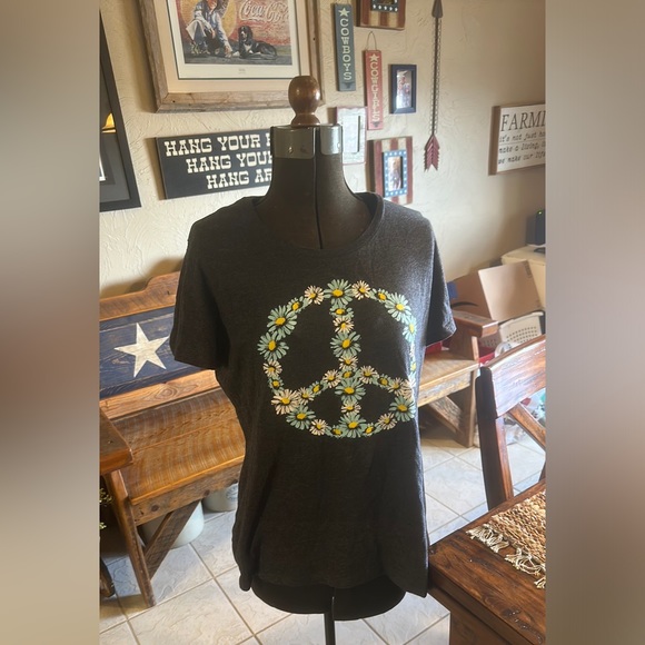 Alstyle | Tops | Peace Sign Graphic Tee | Poshmark